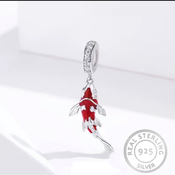 Jewelry | Genuine 925 Sterling Silver Enameled Koi Fish Charm | Poshmark